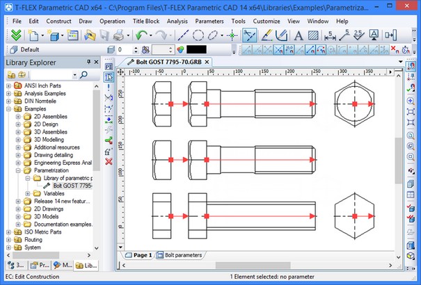Creating Libraries of Parametric Elements